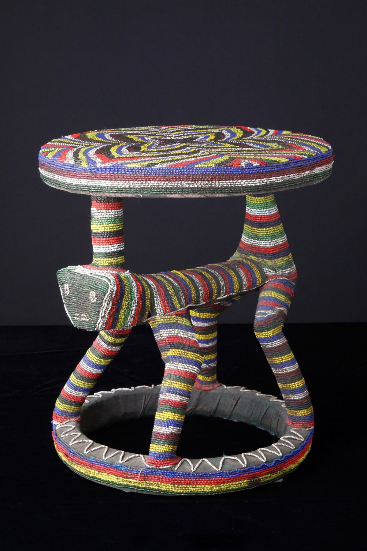 Beaded Stool - Bamileke People, Cameroon